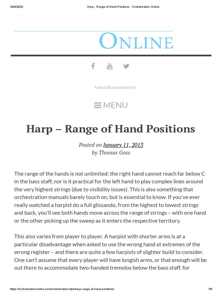 Harp Hand Position Insights | PDF | Notation | Chordophones