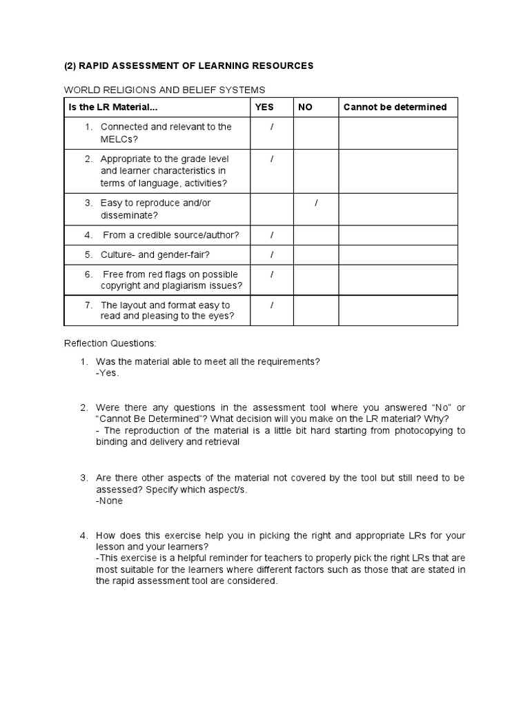 Module 3 B LR RAPID ASSESSMENT 2 | PDF