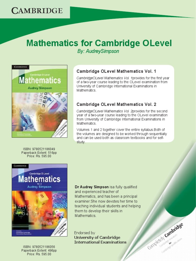 Cambridge O Level Mathematics Guide | PDF | Test (Assessment ...
