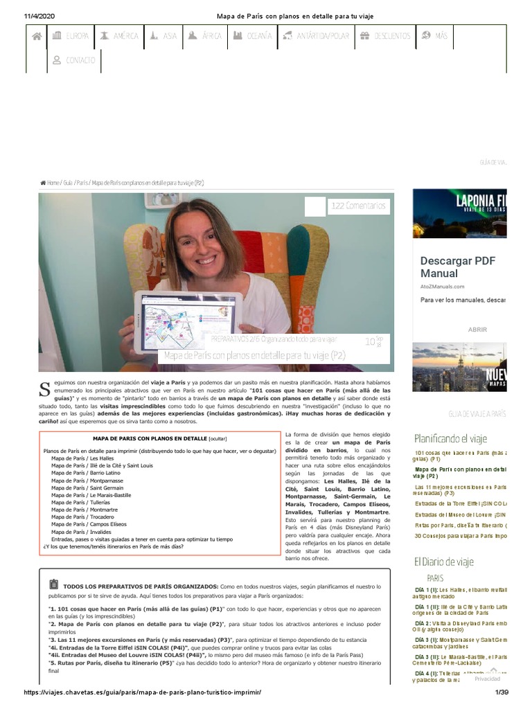 Mapa de París con planos en detalle para tu viaje.pdf | PDF | París