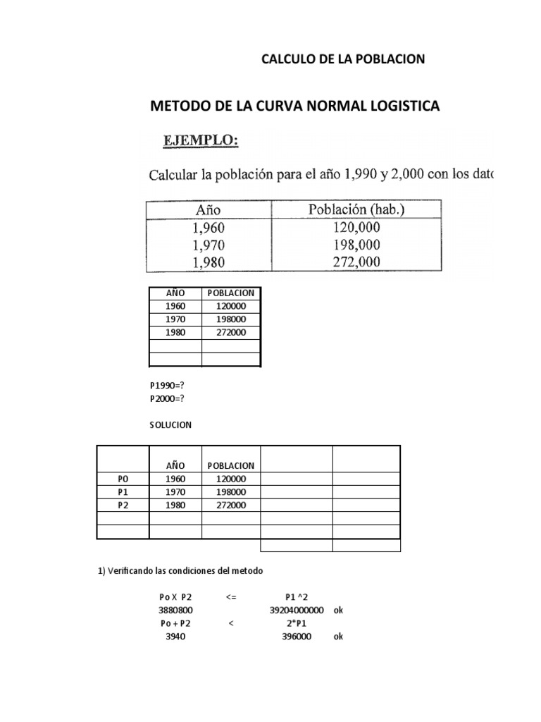 Metodo de La Curva Normal Logistica | PDF | Métodos y materiales de ...