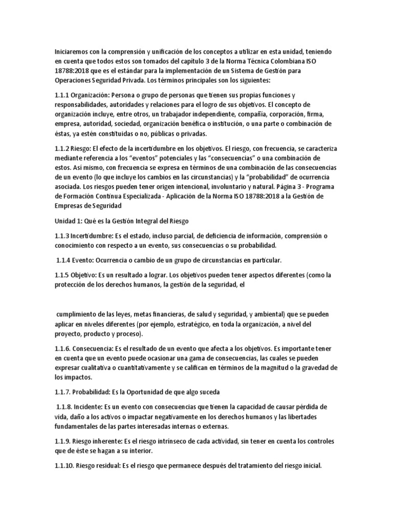Iso 18788 de 2018 Información y Ejemplos | Descargar gratis PDF | Toma ...
