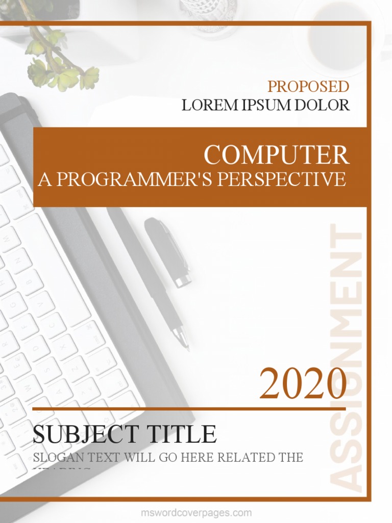Computer Assignment Cover Page 5 | PDF
