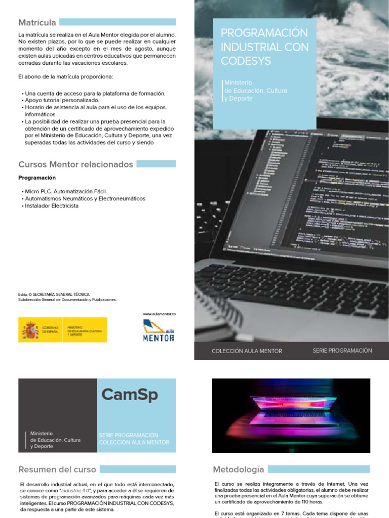 Programacion Industrial CODESYS Diptico | PDF | Programación de computadoras | Software