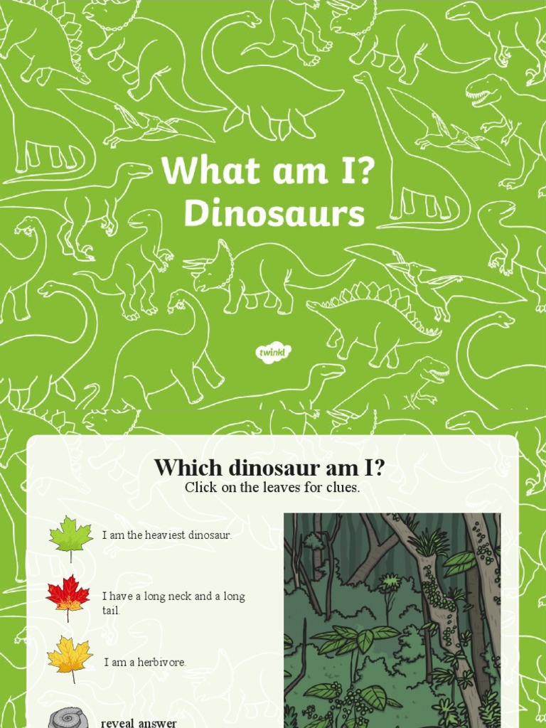 T T 28312 Dinosaurs Guess Who Interactive Powerpoint Game - Ver - 1 ...