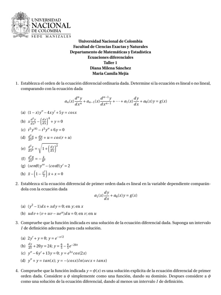 Ecuaciones Diferenciales | PDF | Ecuaciones | Derivado