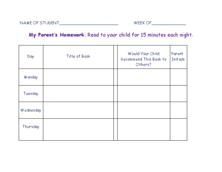 Homework My Parent Updated | PDF | Self-Improvement