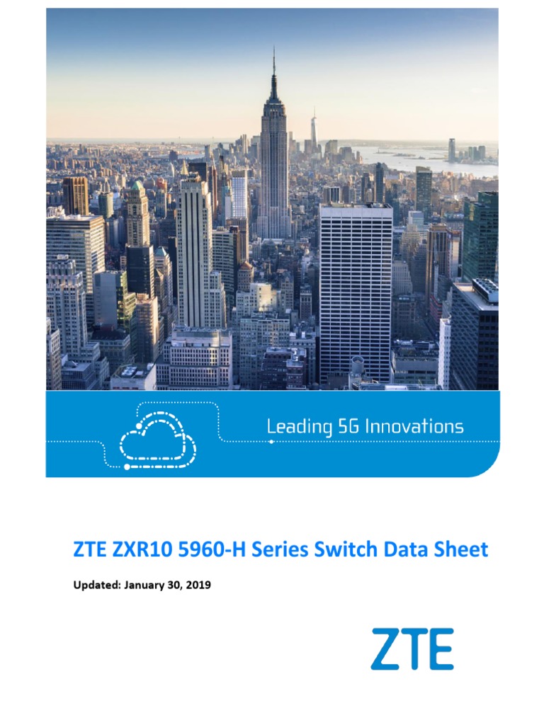 ZTE ZXR10 5960-H Series Switch Data Sheet | PDF | Computer Network | Virtual Private Network