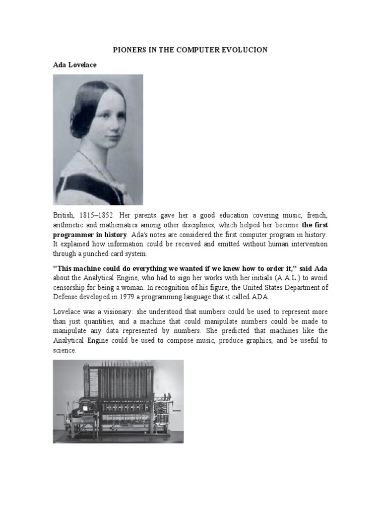 Pioners in The Computer Evolucion | PDF | Operating System | Free Software