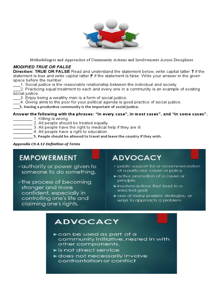 Methodologies and Approaches of Community Actions and Involvements ...