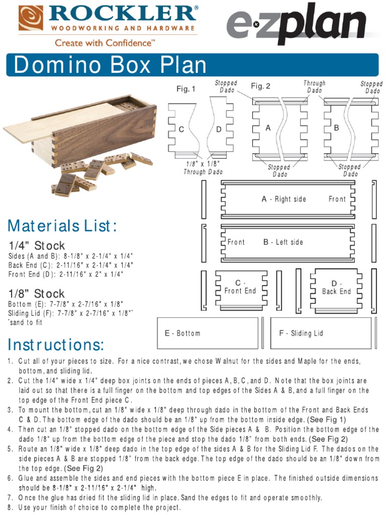 Domino Box Plan: Materials List | PDF | Nature