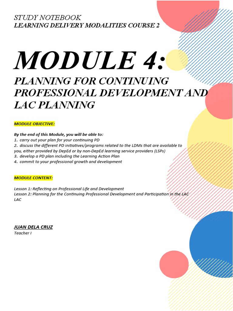Module 4 Study Notebook | PDF | Goal | Teaching