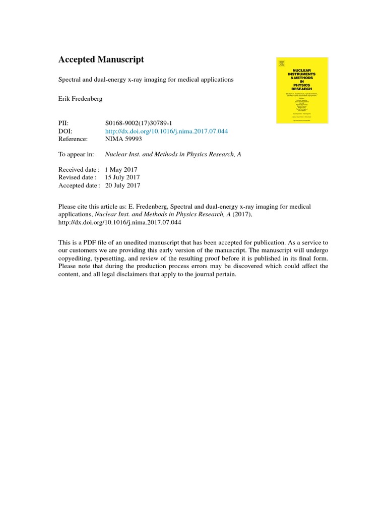 J Nima 2017 07 044 PDF | PDF | Electromagnetic Radiation | Ct Scan