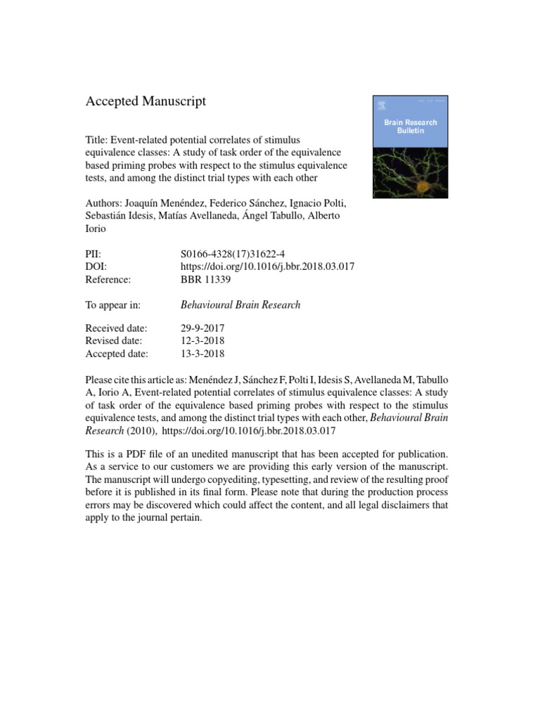 Event Related Potentials | PDF | Event Related Potential | Priming ...