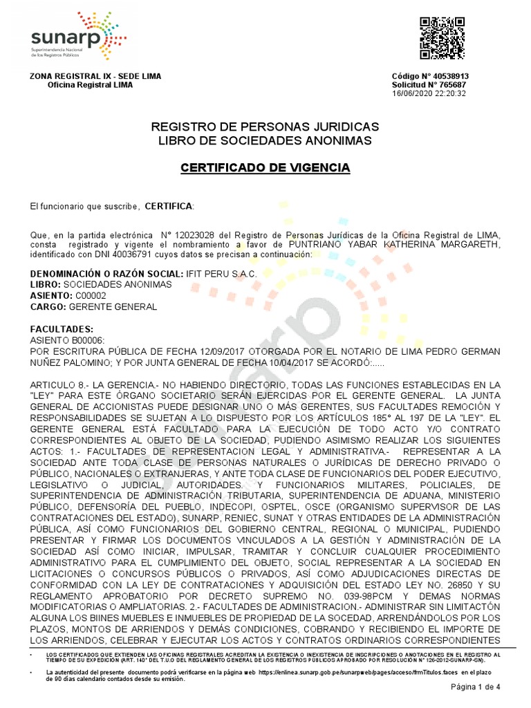 Vigencia de Poder Katherine | PDF | Cheque | Bancos