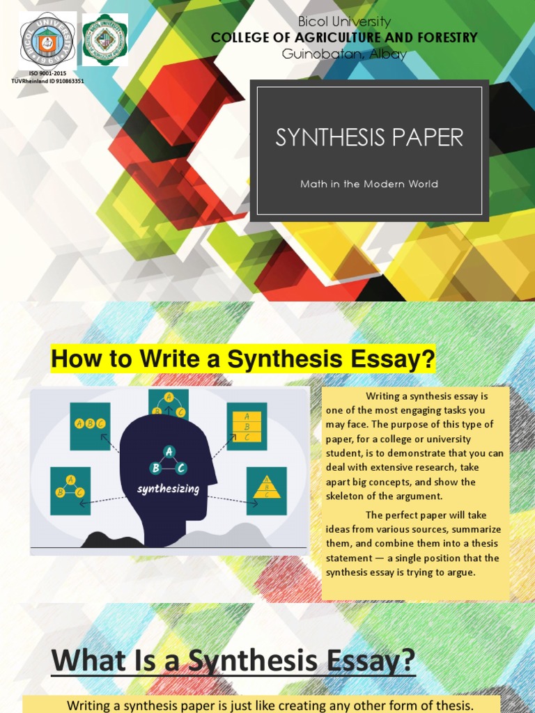 Synthesis Paper: College of Agriculture and Forestry | PDF | Essays ...