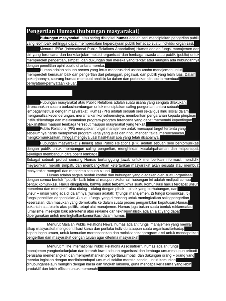 Aspek, Tujuan Dan Manfaat Humas - 20200721145022 | PDF