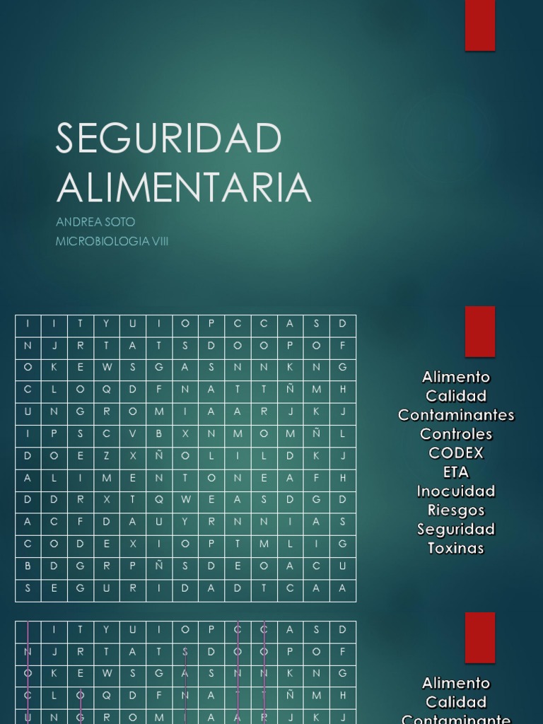 Sopa de Letras: Seguridad Alimentaria | PDF | Seguridad alimenticia ...