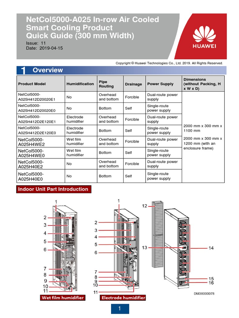 Netcol5000-A025 In-Row Air Cooled Smart Cooling Product Quick Guide ...