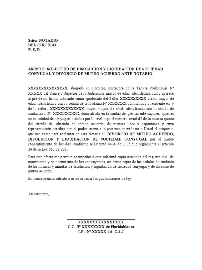 Solicitud de Divorcio | PDF