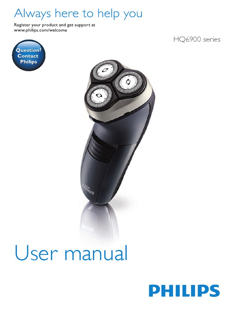 Philips HQ6900 Series User Manual | PDF | Shaving | Ac Power Plugs And ...