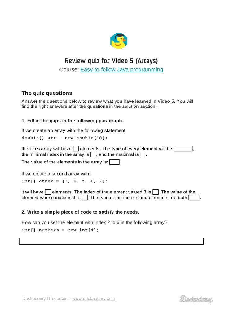 Course Easy To Follow Java Programming Download Free Pdf Array Data Structure Integer 