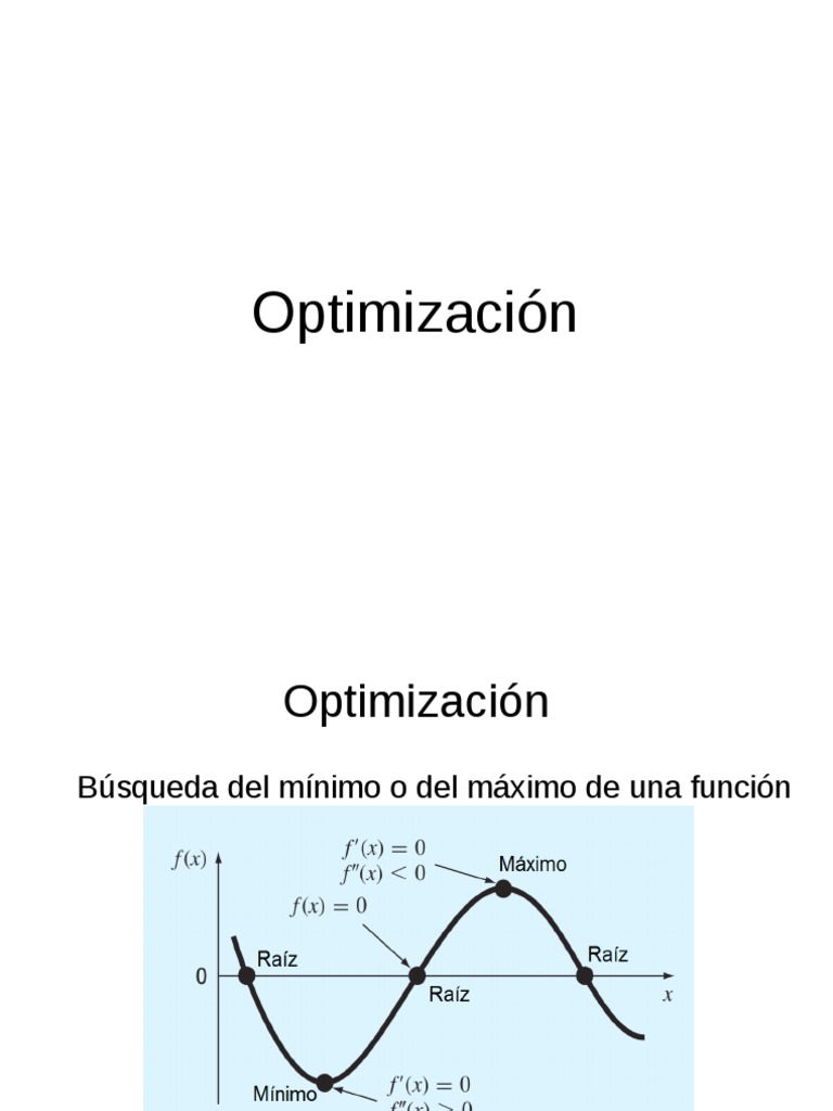 Unidad 04 - Optimizacion | PDF | Optimización Matemática | Análisis ...