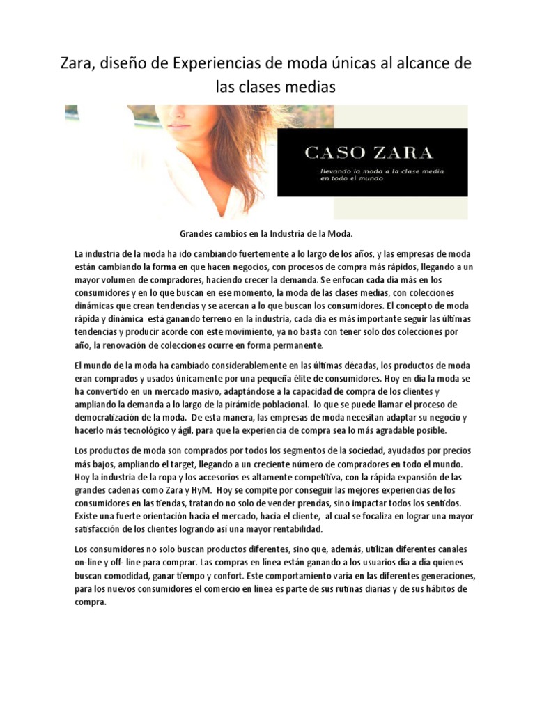 Zara: Revolución en la Moda Rápida | PDF | Moda | Marca