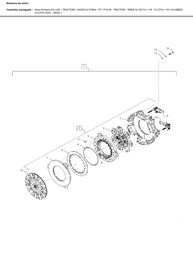New Holland TT4.90 Clutch Parts List | PDF
