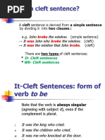 Cleft Sentences Exercises | PDF | Clause | Sentence (Linguistics)