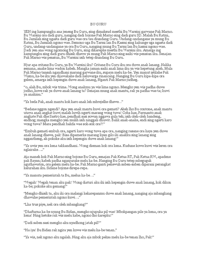 Kumpulan Cerkak | PDF