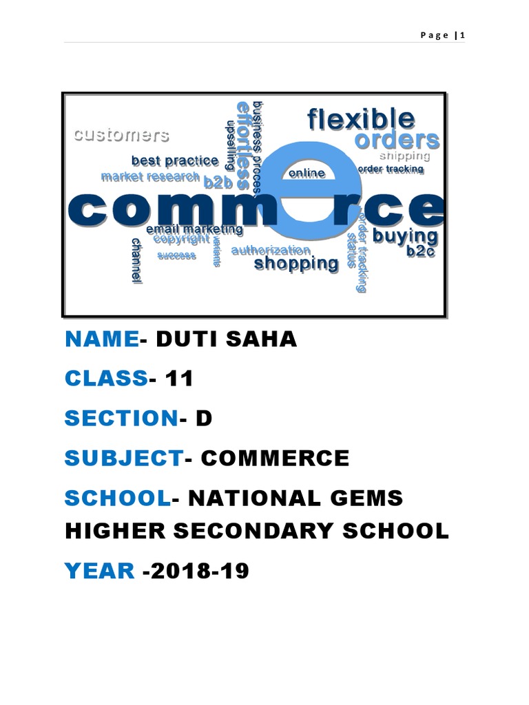 Commerce PROJECT For CLASS 11 | PDF | Limited Liability Partnership | Law