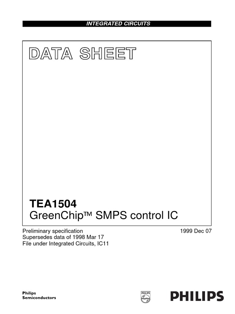 Data Sheet: Greenchip Smps Control Ic | PDF | Electronic Circuits ...