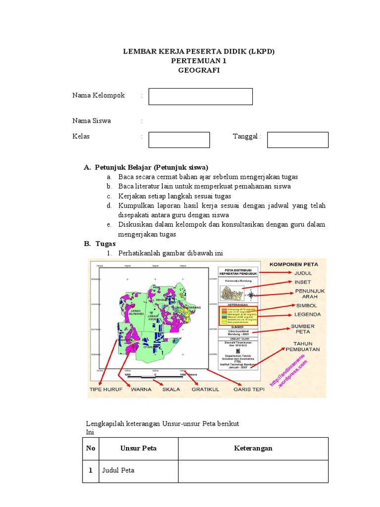 LKPD Pertemuan Pertama Pengetahuan Dasar Pemetaan | PDF