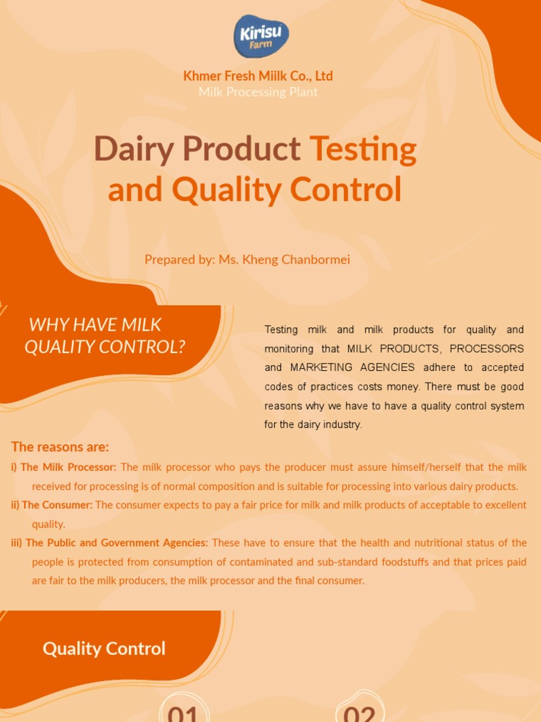 Milk Testing and Quality | PDF | Milk | Dairy