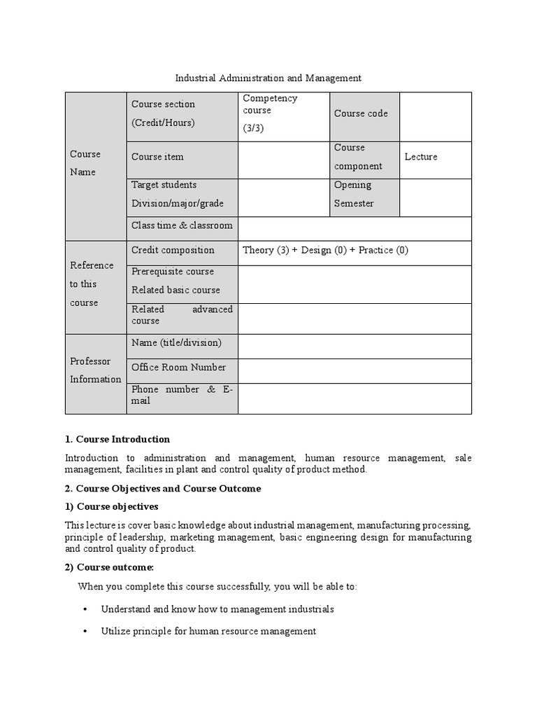Industrial Administration and Management | PDF | Marketing | Industrial ...