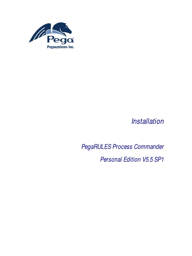 Installation: Pegarules Process Commander Personal Edition V5.5 Sp1 ...