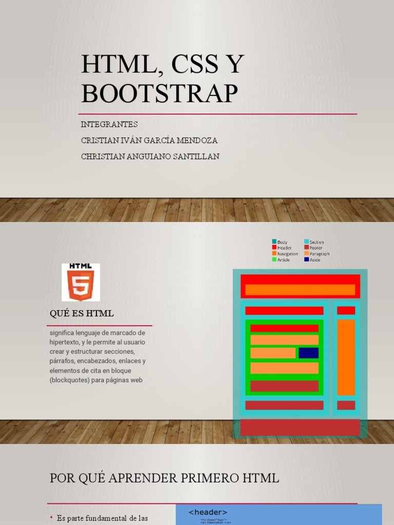 Exposición HTML CSS y Bootstrap 2 | PDF | Hojas de estilo en cascada ...