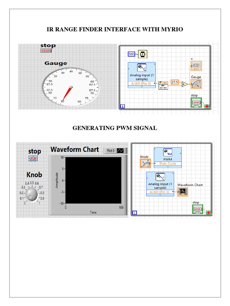 myRIO IR Range Finder & Motor Control | PDF