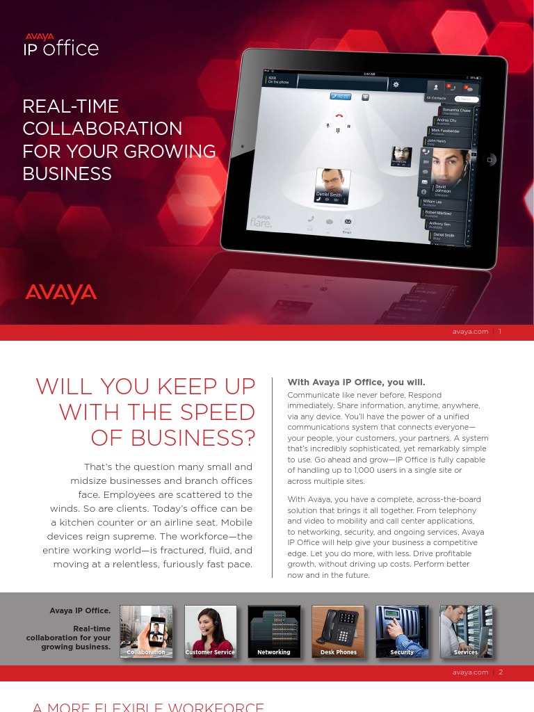 Avaya Ip Office Ebrochure | PDF | Instant Messaging | Smartphone