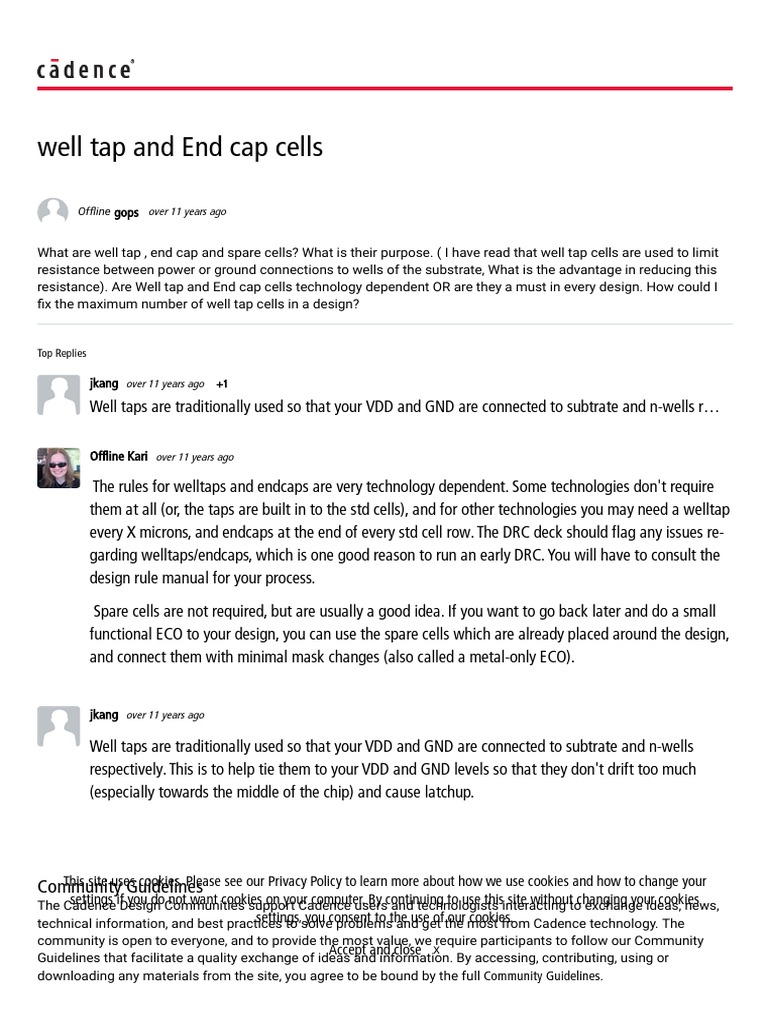 Well Tap and End Cap Cells - Digital Implementation - Cadence Technology F113211 | PDF | Http ...