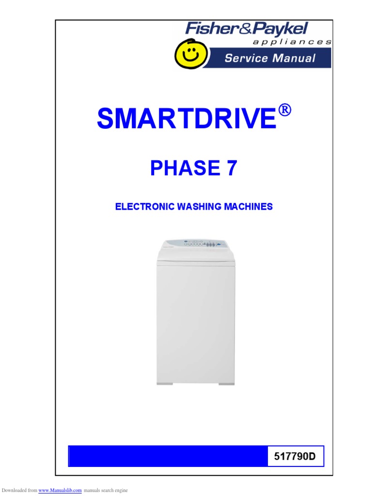 Smartdrive Phase 7 | PDF | Washing Machine | Electric Motor
