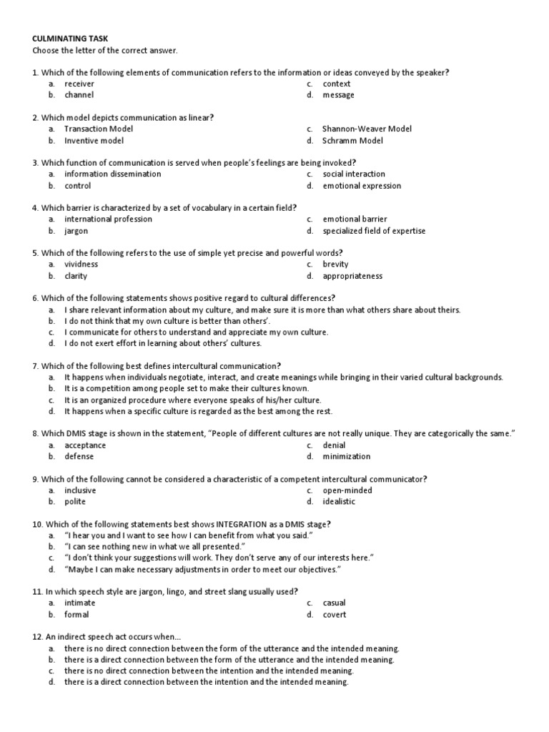 Culminating Project Topics