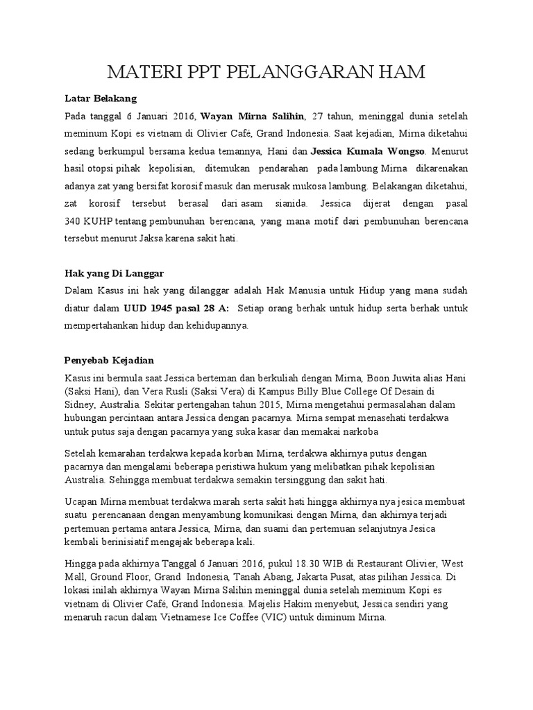 Materi PPT Pelanggaran Ham | PDF