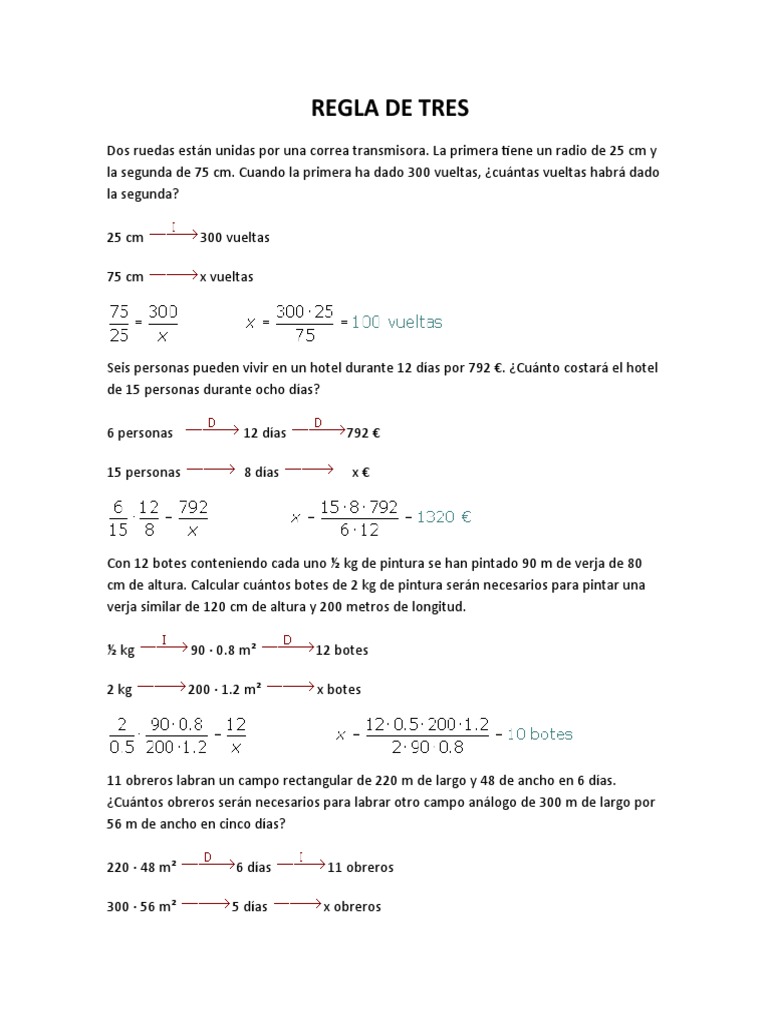 Regla de Tres | PDF