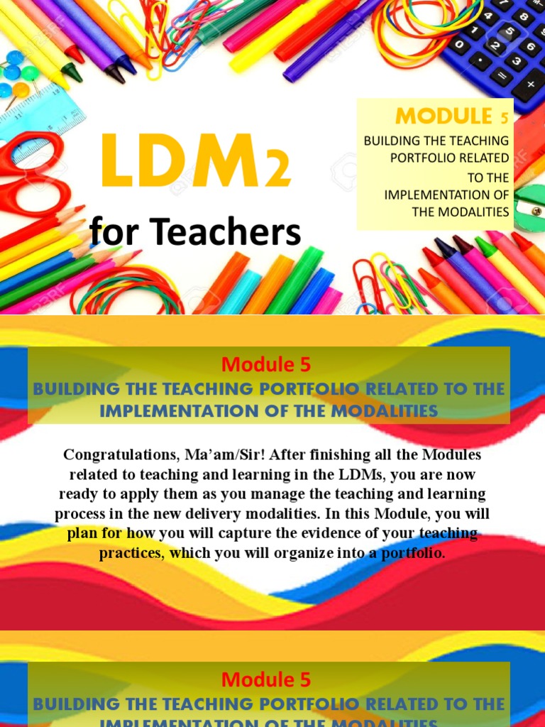 LDM2 - Module 5 - Portfolio MAking | PDF | Education Reform | Teachers