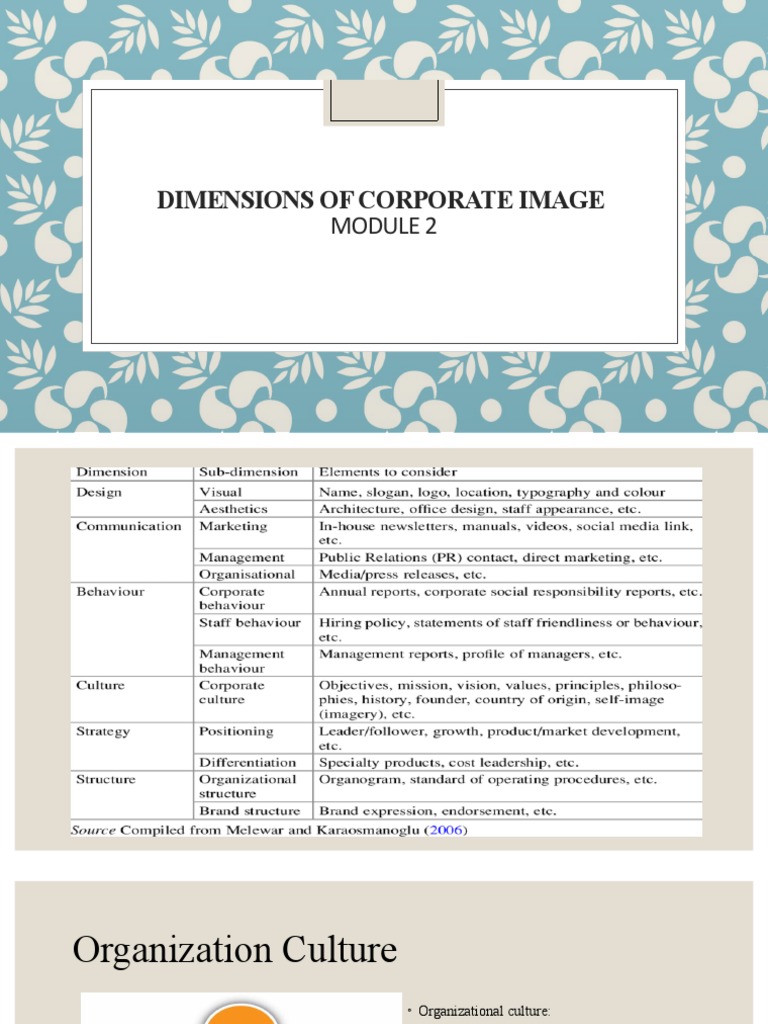 Dimensions of Corporate Image | PDF | Brand | Reputation