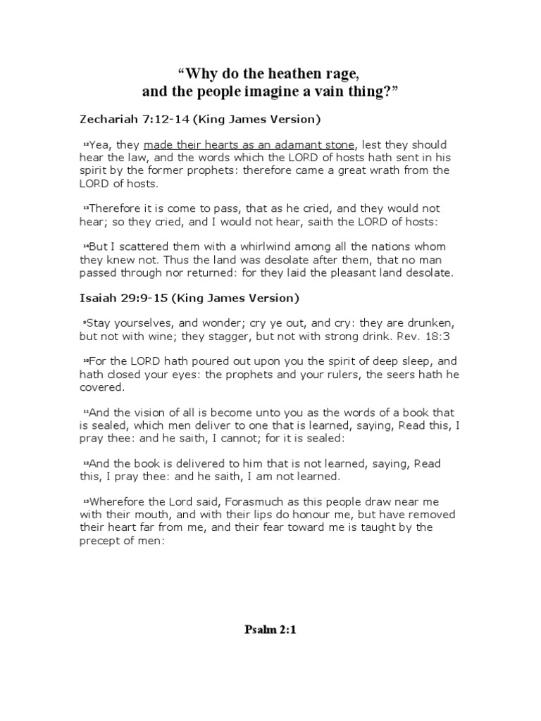 Why Do The Heathen Rage? | PDF | Religious Texts | Bible Content