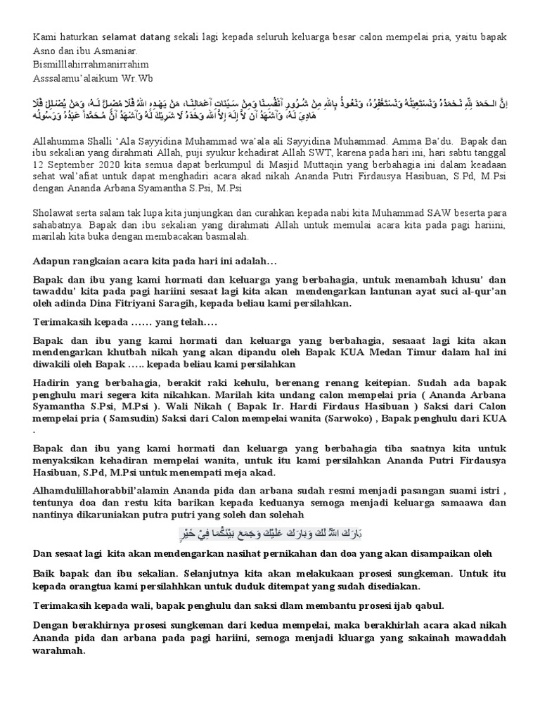 Script Akad Nikah | PDF