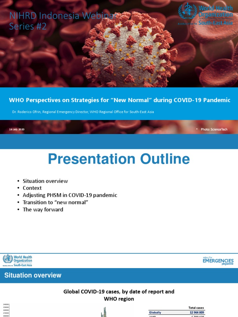 WHO New Normal Strategies NIHRD Draft | PDF | World Health Organization ...
